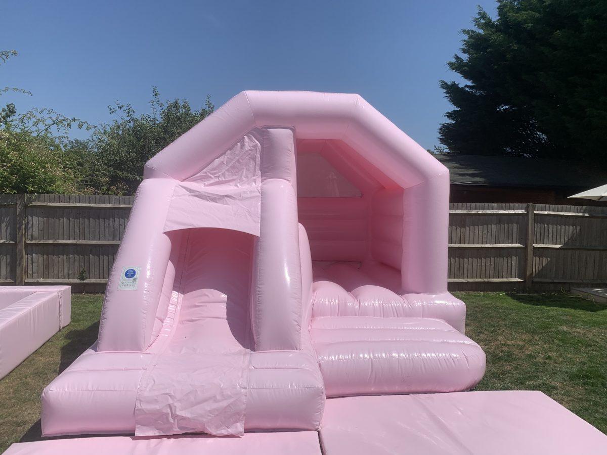 Pastel Pink Bounce "N" Slide Hire | Bexley | Kent | London