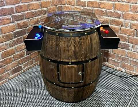 Wine Barrel Arcade Machine – Boutique Party Hire