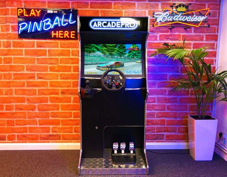 Racer Upright Driving Arcade Machine – Boutique Party Hire
