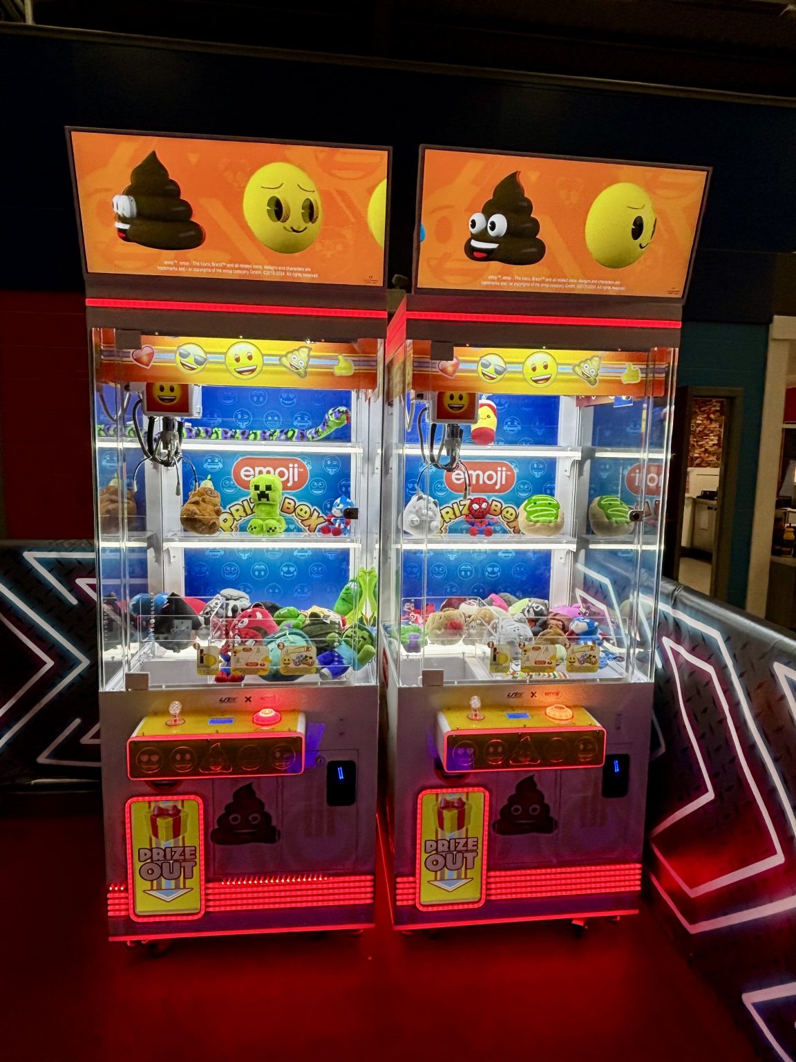 Emoji Prize Box LCD Crane Grabber Hire | Claw Machine for Events & Venues