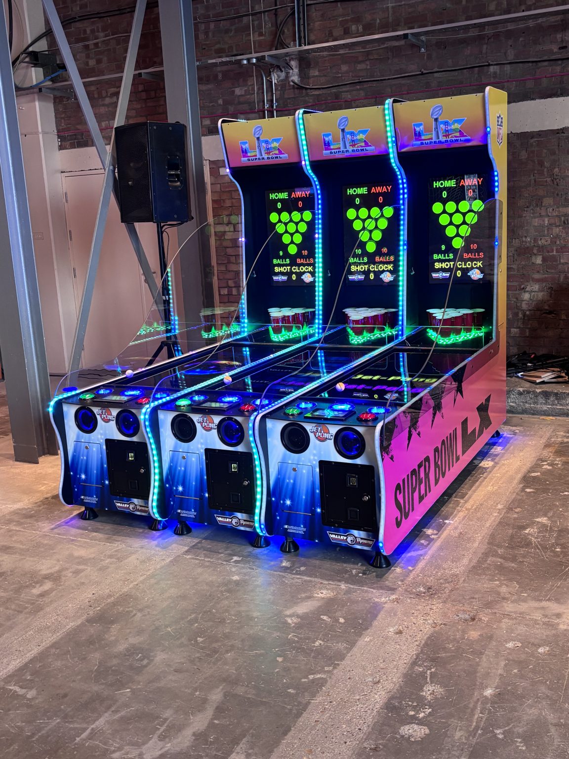 Branded Jet Pong Arcade Games for NFL UK Event